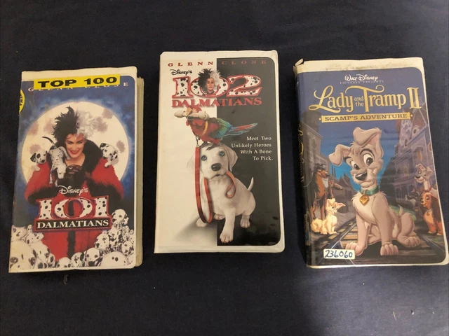 101 & 102 Dalmatians VHS Tapes Bundle Disney Clamshells Glenn Close ...