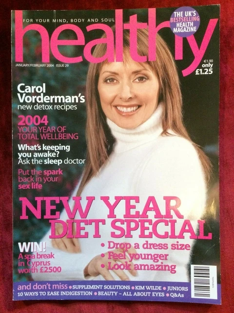 HEALTHY MAGAZINE JANUARY 2004 CAROL VORDERMAN + KIM WILDE interview (UK ...
