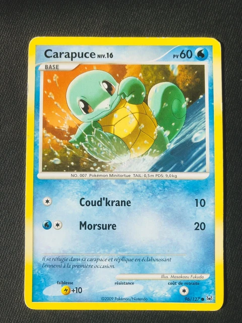 CARTE POKÉMON CARAPUCE 96/127 Platine Base FR EUR 1,99 - PicClick FR
