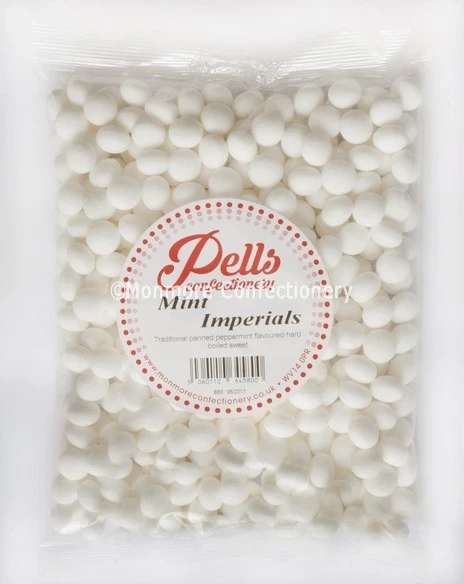 PELLS MINT IMPERIALS Traditional Peppermint Flavoured Boiled Sweets 1kg ...