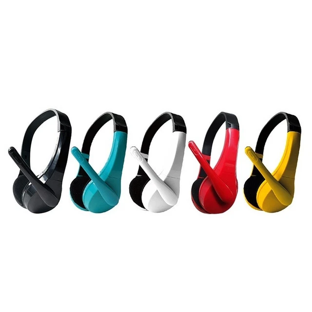 OVER-EAR WIRED HEADPHONES with Mic for PC Call Center and For Gaming ...