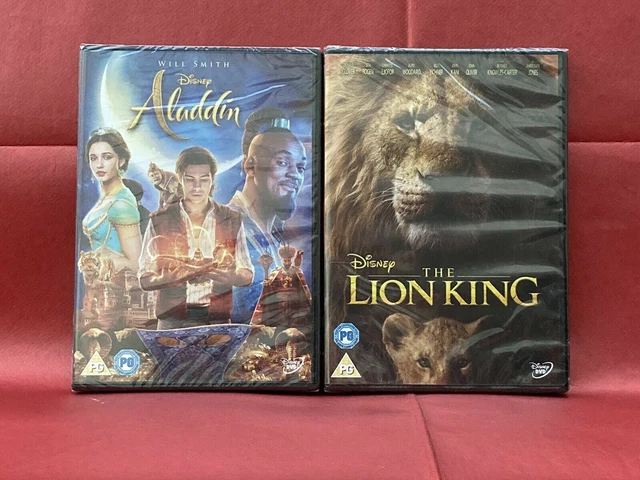 DISNEY DVD THE Lion King (2019) + Aladdin (2019) Disney DVD Free ...
