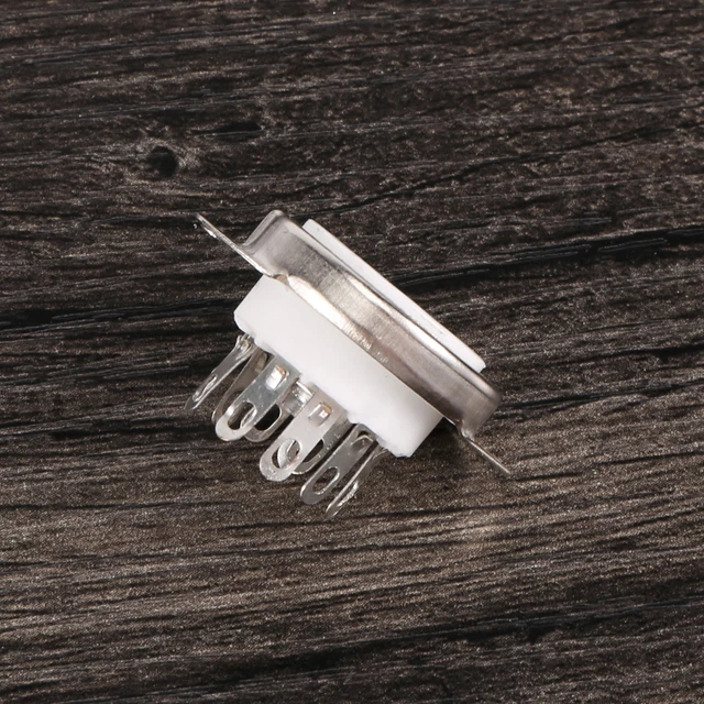 10PCS CERAMIC B9A Silver-Plated 9Pin Vacuum Tube Socket Panel Chassis ...