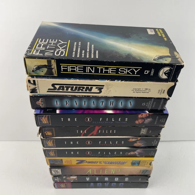 SCI-FI HORROR VHS Lot Of 11 Movies Saturn 3, Alien, X-Files & More ...