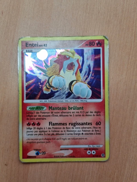 CARTE POKÉMON ENTEI 4/132 Holo Rare D&P Merveilles Secrètes 2008 FR EUR ...
