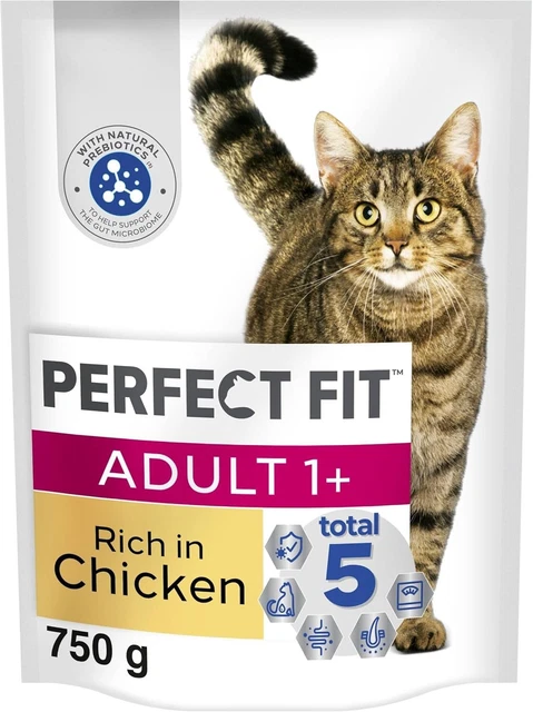 PERFECT FIT ADVANCED Nutrition Adult Complete Dry Cat Food Chicken ...