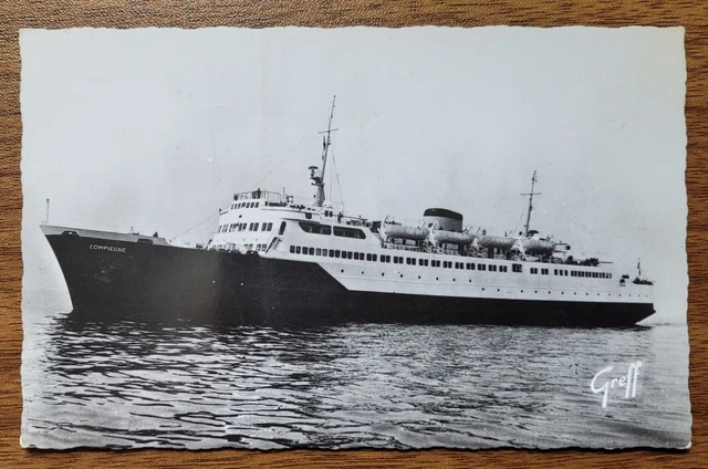 1950S MV COMPIÈGNE, SNCF Early Car-Ferry Real Photo Postcard £4.99 ...