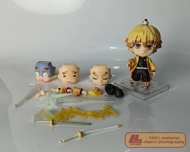 ANIME DEMON SLAYER Zenitsu Agatsuma Big head 1334 4" Cute Action Figure ...