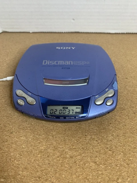 SONY DISCMAN ESP2 Blue CD Player Model D-E201 Tested Works Great ...