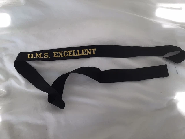 HMS EXCELLENT UNIFORM New Hat Cap Name Tally Tallie Royal Navy Naval £2 ...