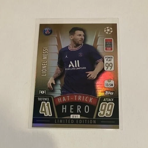 CARTE CARD LIMITED EDITION Lionel MESSI Paris PSG Topps Match Attax ...