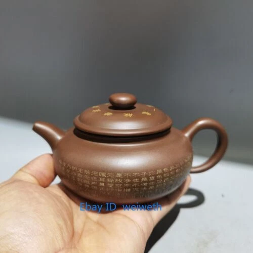 VINTAGE CHINESE YIXING purple clay teapot zisha ceremony teaware ...