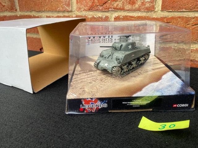 CORGI WWII LEGENDS CC51013 1:50 M4A3 Sherman Tank 'Blockbuster' 4th ...