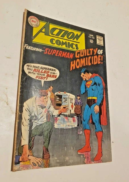 ACTION COMICS SUPERMAN Guilty of Homicide DC comics Neal Adams #358 VG ...