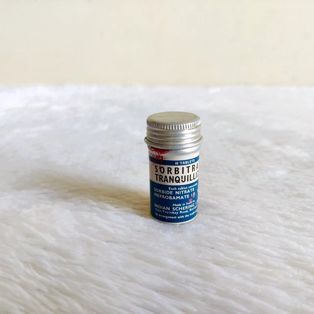 1976 VINTAGE SORBITRATE Inde Schering Sorbide Nitrate Médecine Métal ...
