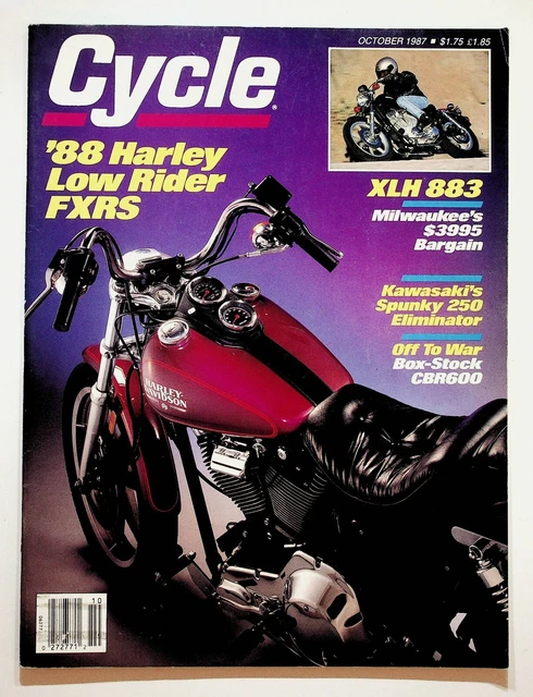 1987 OCTOBER CYCLE Motorcycle Magazine Harley-Davidson Sportster FXRS ...