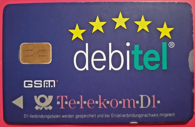 SCHEDA TELEFONICA GERMANIA GSM debitel Telekom D1-Card Gottlieb Daimler ...