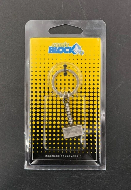 NERD BLOCK COMIC Block Marvel Mjolnir Thor's Hammer Metal Keychain ...