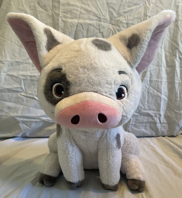 DISNEY STORE MOANA PUA Plush Sitting Pig Stuffed Animal Medium 13" $13. ...
