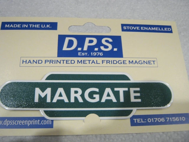 MARGATE RAILWAY TRAIN Station Totem Enamel Sign Fridge Magnet £3.00 ...