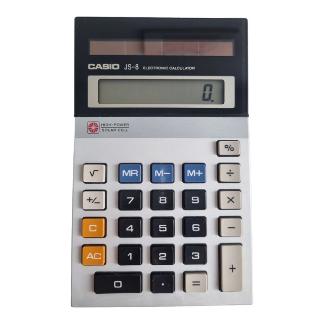 CASIO JS8 TASCHENRECHNER groß Retro Electronic Calculator Rarität Vintage selten EUR 29,00 ...