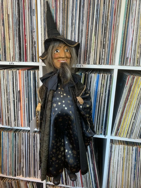 ALTE MARIONETTE ZAUBERER aus Holz + Stoff Hexenmeister 77 cm groß EUR ...