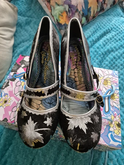 IRREGULAR CHOICE CANDY Whistle In Black/Silver Size 42 Worn Once, In ...