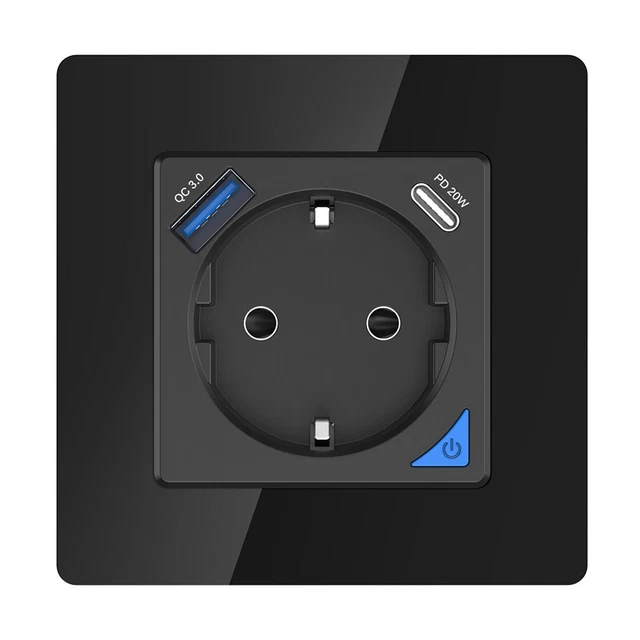 PANNEAU USB PRISE secteur avec commande vocale fonctionnement mains ...