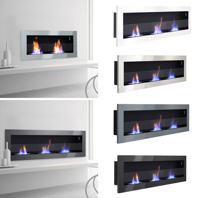 BIO ETHANOL FIREPLACE Biofire Fire Burner Wall Mounted/Inset Heater ...