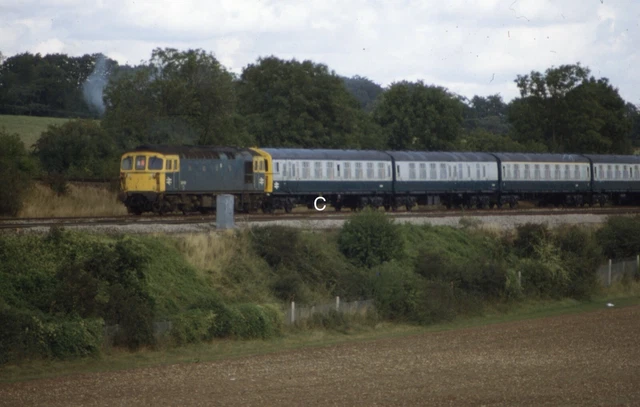 35MM SLIDE BRITISH Railway Br Diesel Class 33 - 33108 Worthing Jct 22 ...