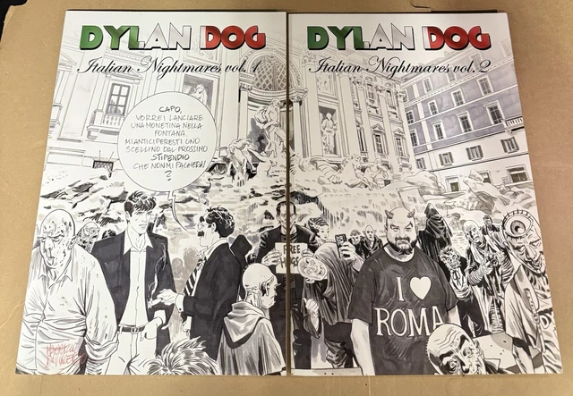 DYLAN DOG PORTFOLIO Italian Nightmares Vol. 1 E 2 Numerati 51/100 Con ...