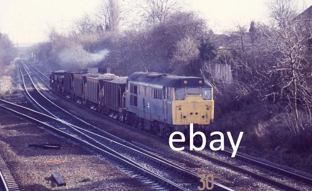 ORIGINAL 35MM RAILWAY SLIDE BR DIESEL 31465 AT WATER ORTON on 11/2/89 £ ...