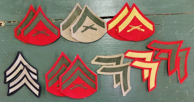 ASSORTED USMC RANK Insignia - Vietnam Era or Later Marines Uniform ...