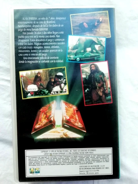 JUMANJI-THERE IS A Jungle Inside-VHS Tape-Robin Williams-Columbia ...