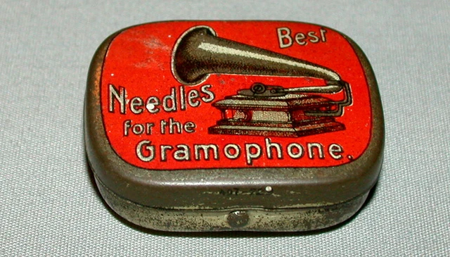 ANTIQUE 1930'S GRAMOPHONE Phonograph Advertising Needle Tin Box $19.99 ...