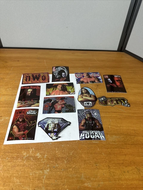 VINTAGE 1998 WRESTLING NWO WCW Vending Machine Stickers Lot Of 12 Hogan ...