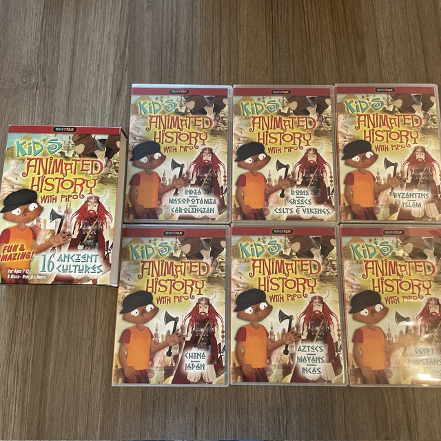 KIDS ANIMATED HISTORY with Pipo: 16 Ancient Cultures (DVD, 2012, 6-Disc ...