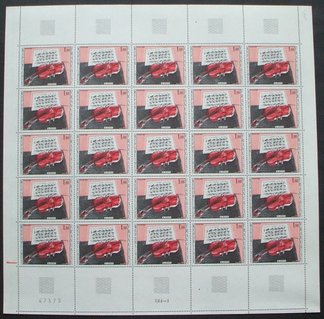 N°1459 N** EN feuille complète: "Le Violon Rouge" de Raoul Dufy EUR 7 ...