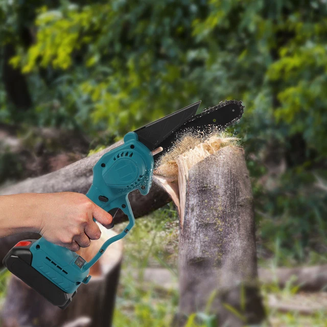 4& ELECTRIC CORDLESS Electric Chainsaw One-Handed Chain Saw with 1500Ah ...