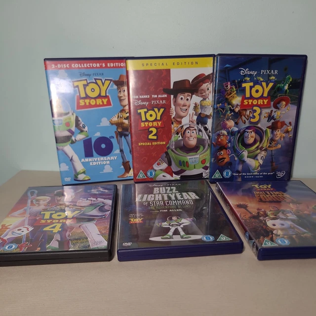 TOY STORY MOVIE Film Collection 1-4 & 2 x extra side story DVDs Disney ...