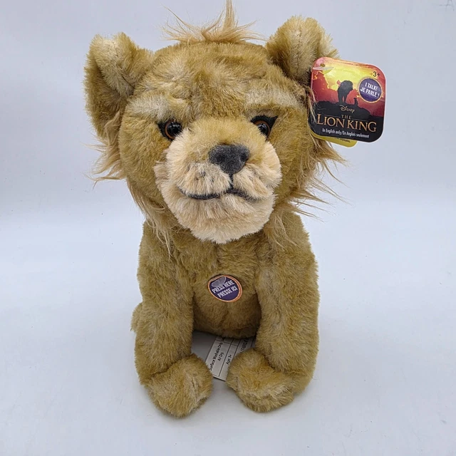 TALKING DISNEY THE Lion King Simba Cub Plush Toy Stuffed Animal 8” W ...