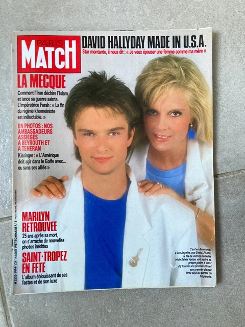 PARIS MATCH N°1994 14/08/1987 Sylvie Vartan et David Hallyday Marilyn Monroe H20 EUR 3,50 ...