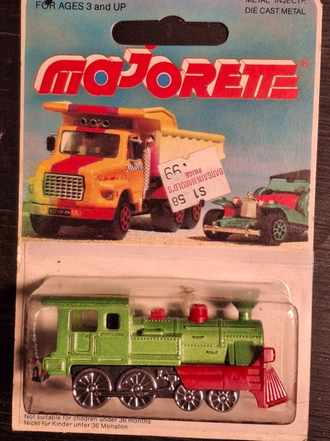 VINTAGE MAJORETTE GREEN Red Western Train Locomotive No 278 Toy Vehicle ...