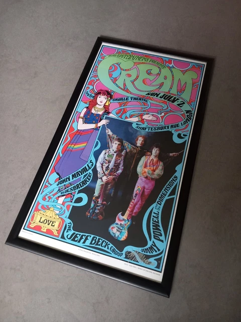 CREAM ERIC CLAPTON 1960s Concert Posters Saville Theatre London Signed ...