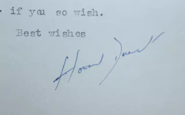 WW2 RAF JOHN Howard DUART Gunnery, Signed Typed Letter COA £9.95 ...