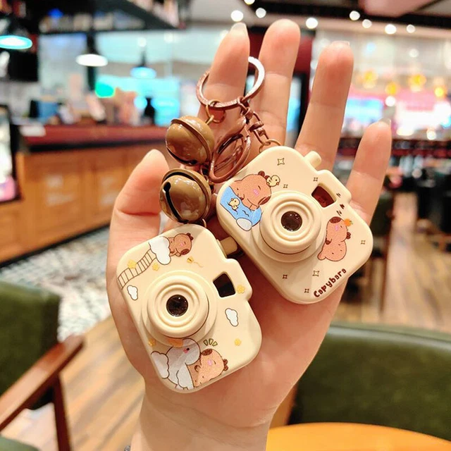 CAPYBARA PROJECTION CAMERA Keychain Cartoon Mini Camera Keyring Hanging ...