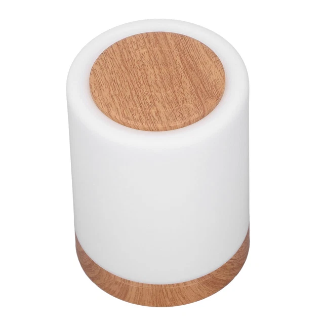 RGB NIGHT LIGHT Wood Grain Color USB Rechargeable 3 Level Adjustable ...