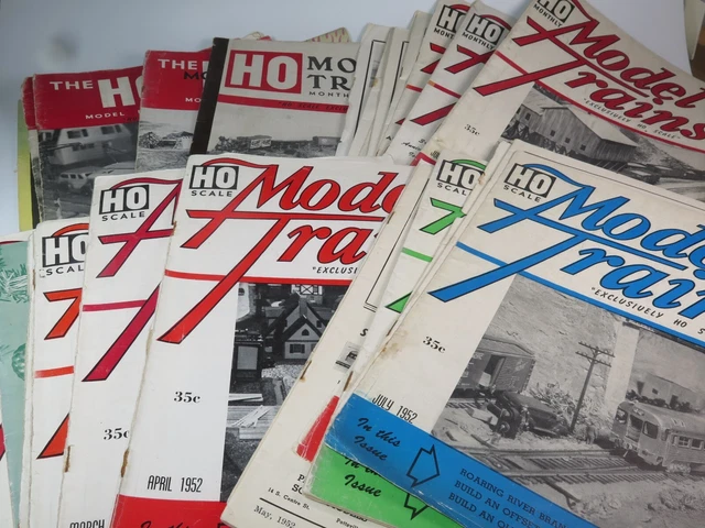 VINTAGE MAGAZINE HO Monthly Model Railroad Magazine 1950 - 1952 ...