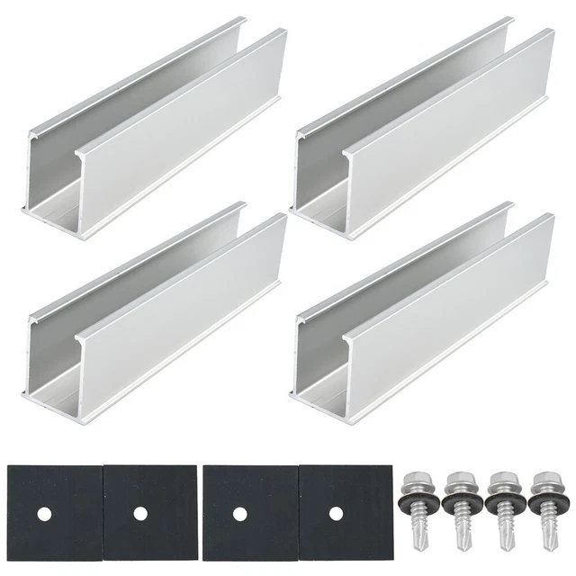 SOLAR MODULE RAIL mounting trapezoidal plate flat roof PV mounting rail ...