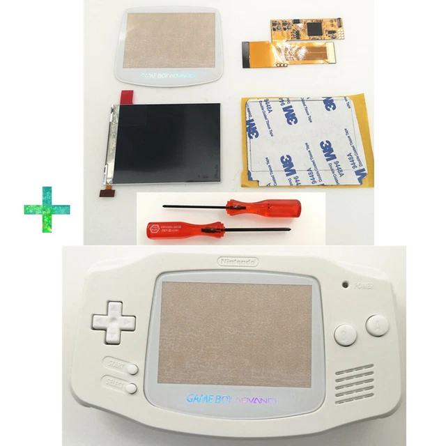 GBA IPS V2 Backlight Screen Kit For Game Boy Advance w/ Pre-cut Pure ...